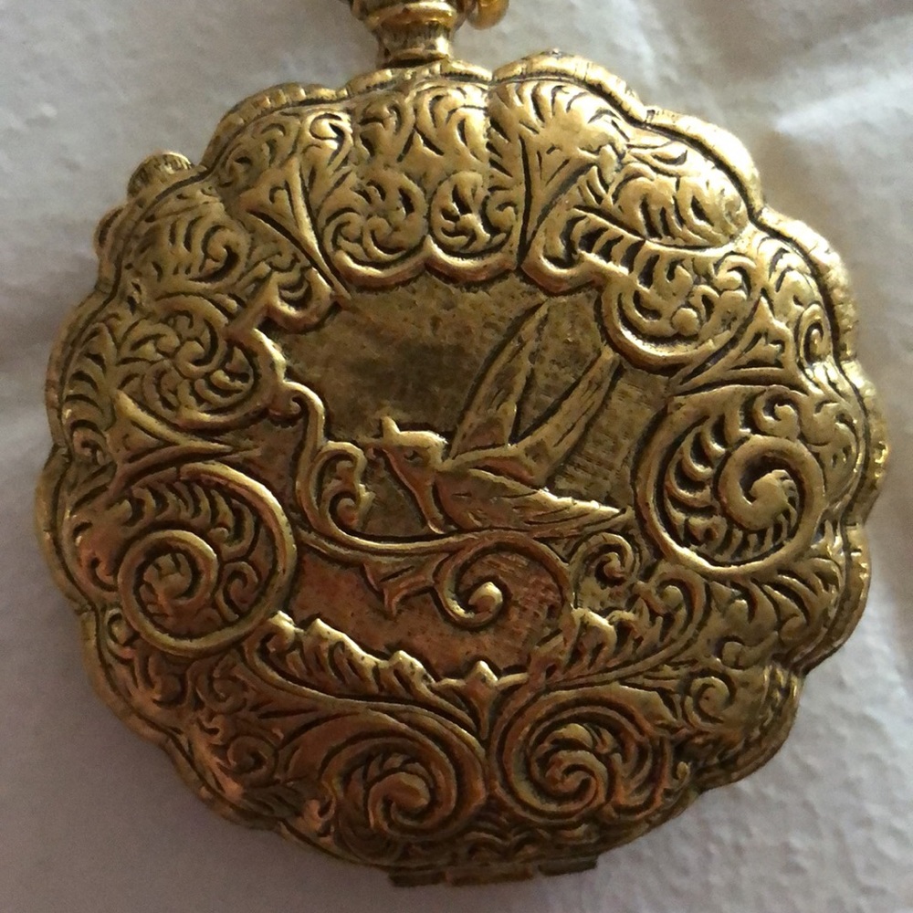 Vintage Bird Pocket Watch W/ Chain - Gem